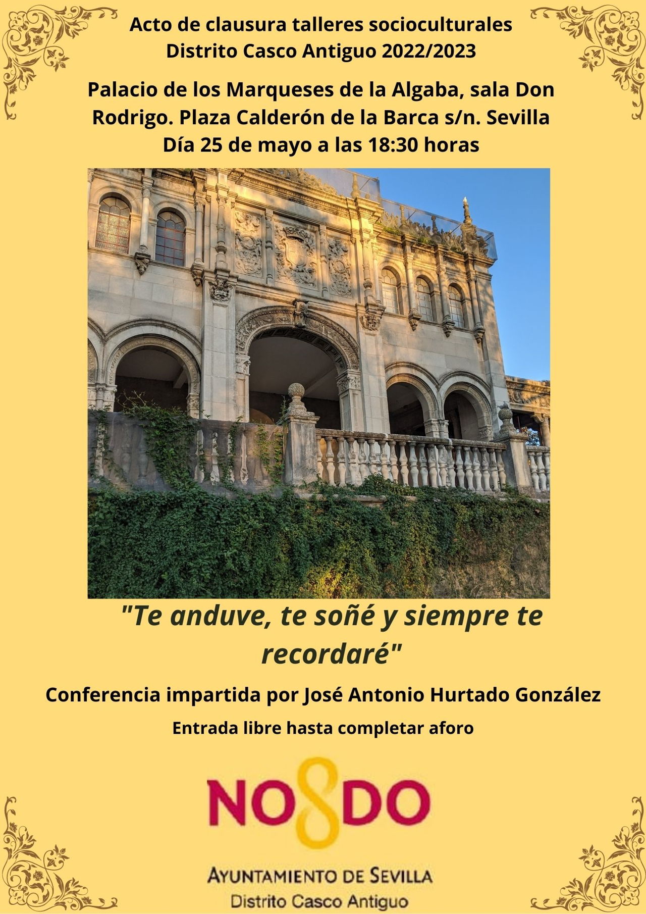 Acto de clausura de los talleres socioculturales Distrito Casco Antiguo 2022/2023 — Palacio ...